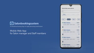Salon Booking System Mobile Web App